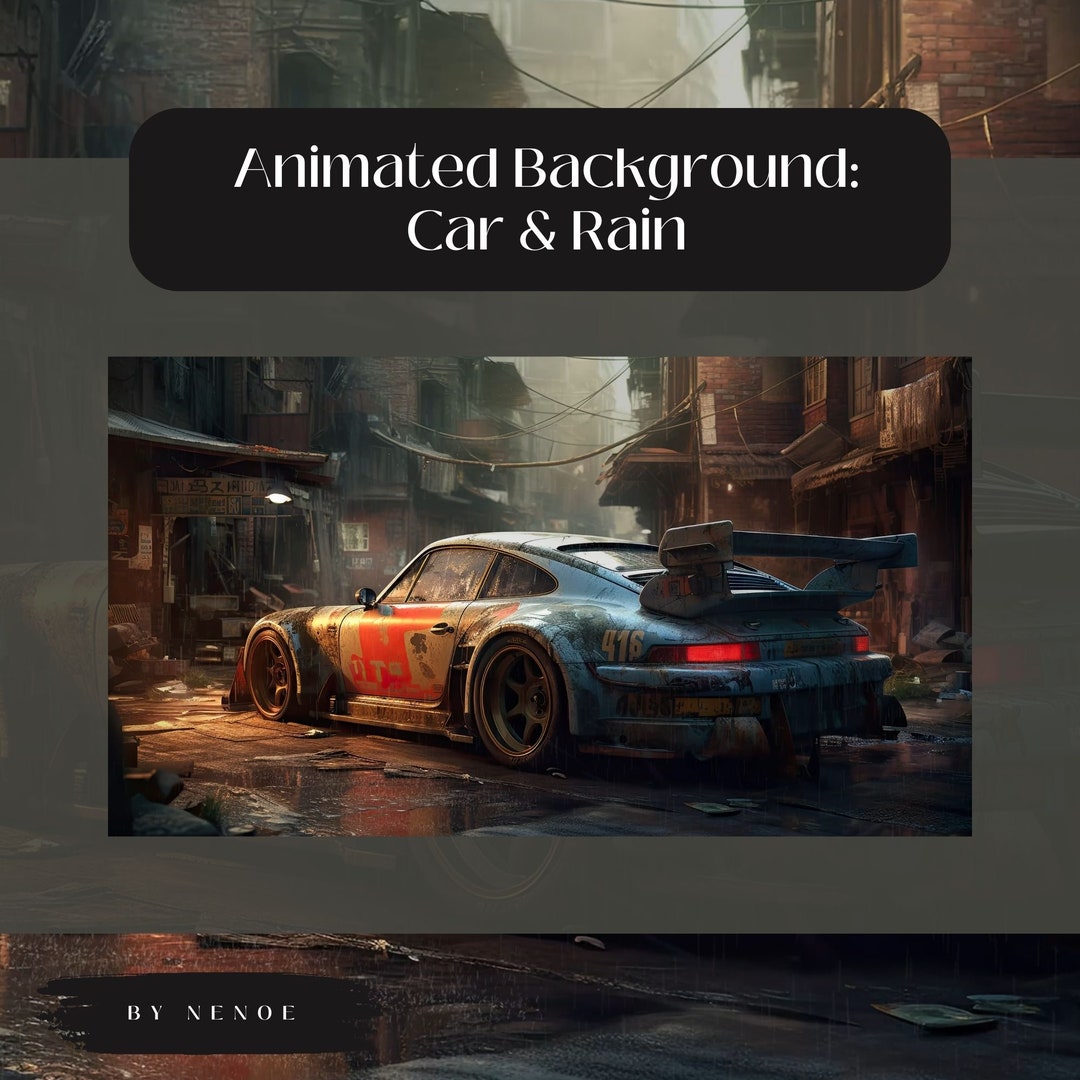 Animated Car Background With Rain - Realistic/background, Seamless Loop ...