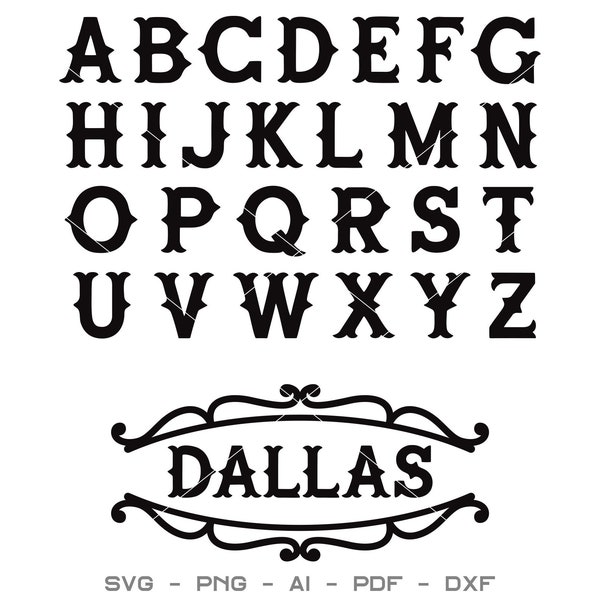Texas Rangers Font - Etsy