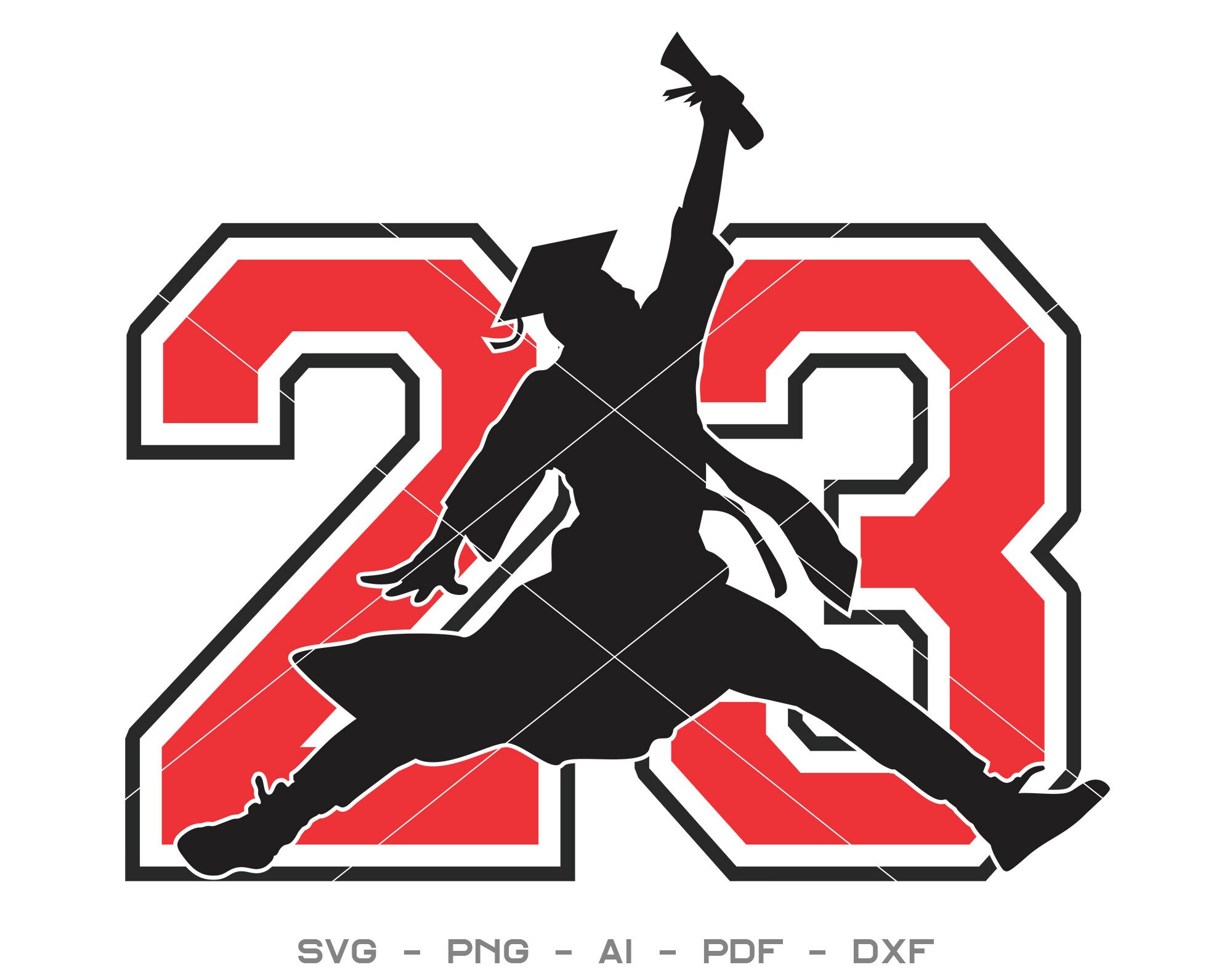 Jordan Senior 23 Svg Download File for Cricut Laser Cut and - Etsy
