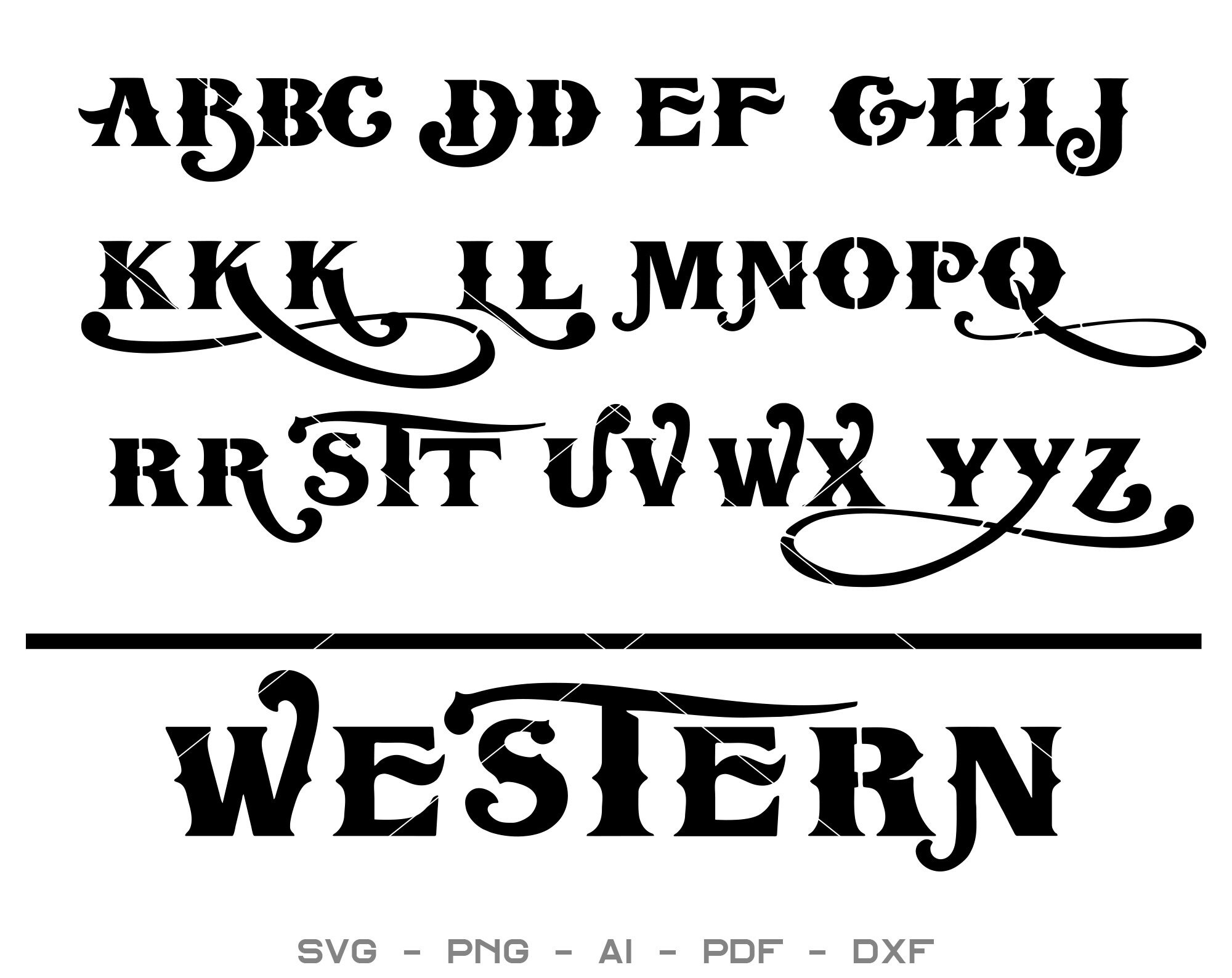 Western Font Svg Cowboy Alphabet Svg Download File for - Etsy