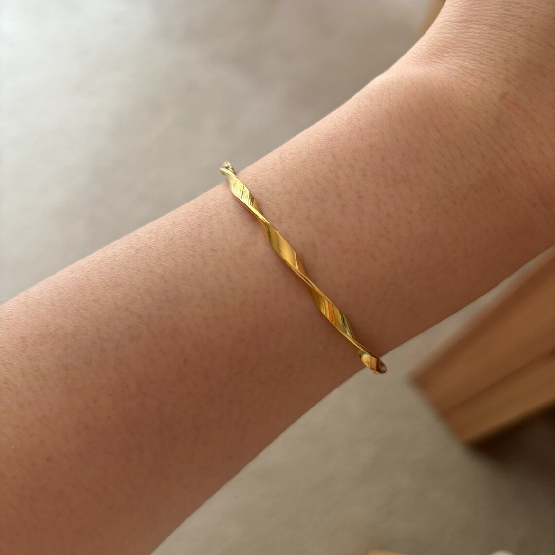 Gold Bangle, Gold Flow Cuff Bangle, Flow Cuff Bangle, Gold Cuff Bangle, Flow Bangle Bracelet ...