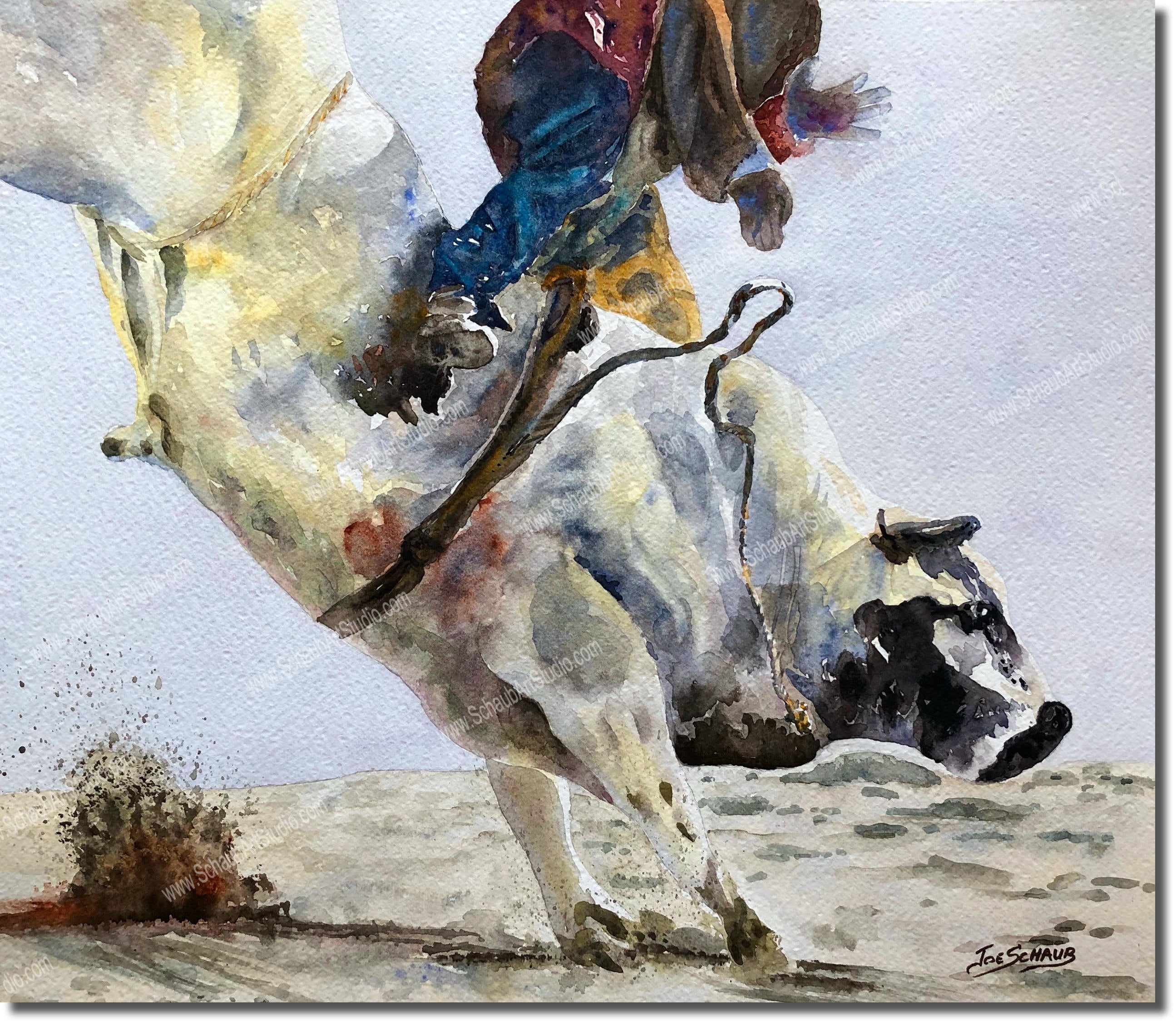 Bull Riding Paintings