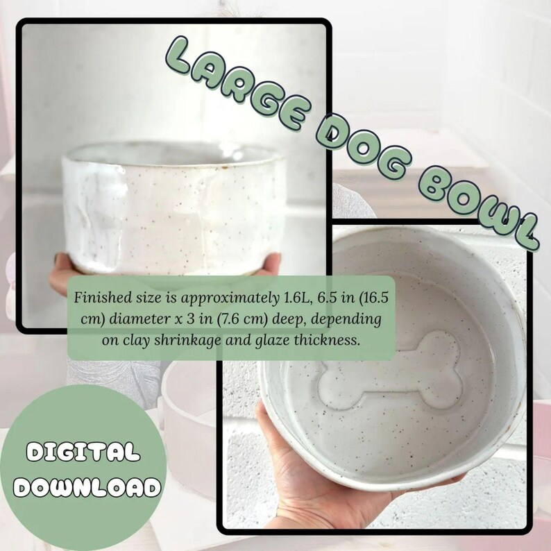 Pottery Pet Bowl Template Bundle | Slab Building Guide (PDF Download - Etsy