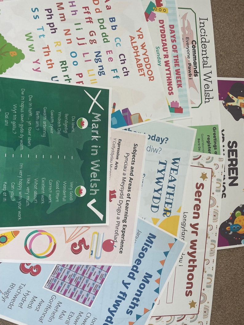 Welsh Classroom Display Pack - Etsy