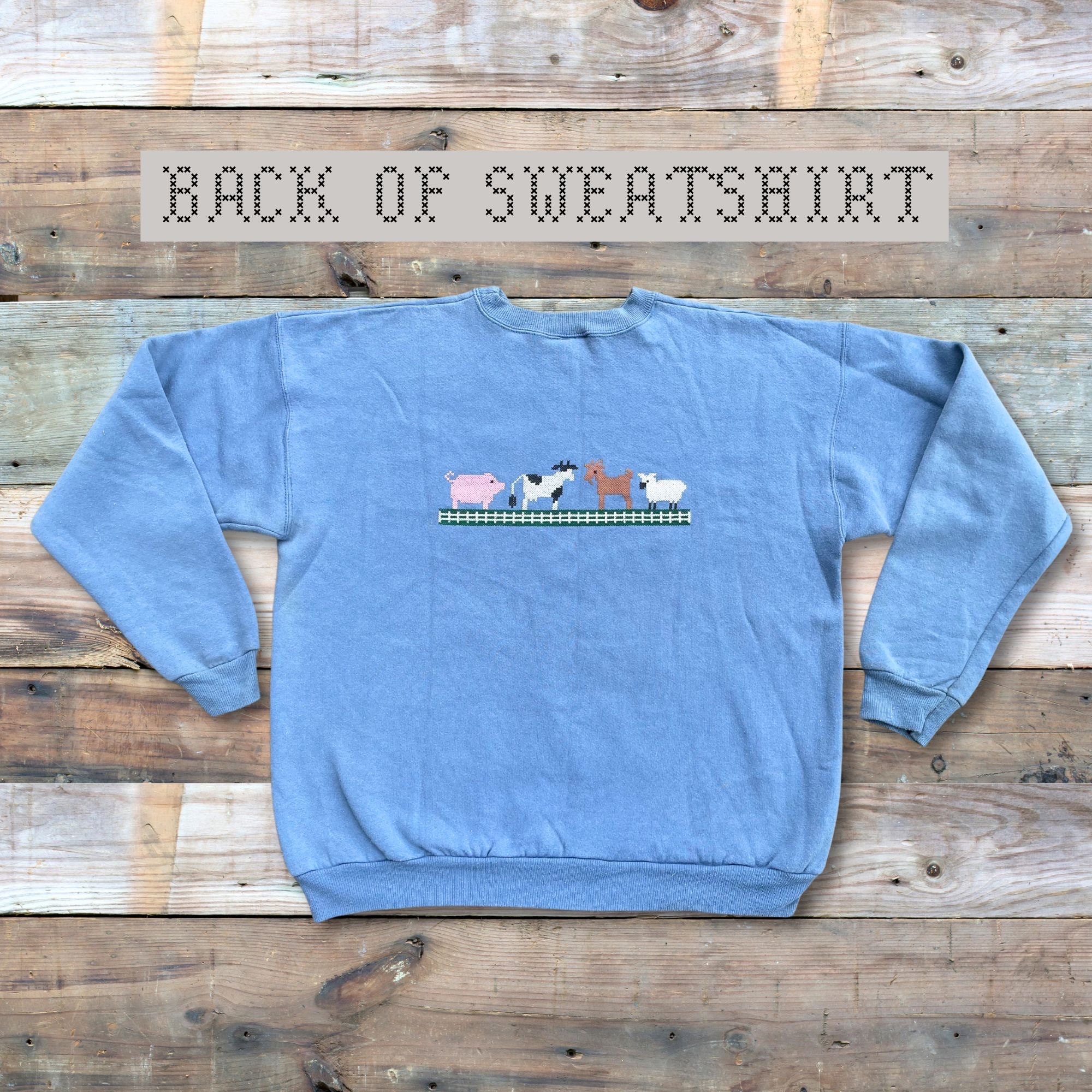 Vintage Medium 90s Farm Barn Animals Country Life Sweatshirt Womens USA ...