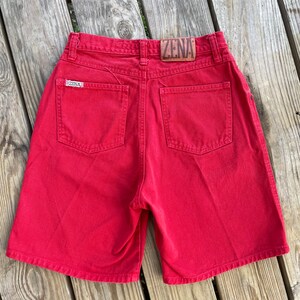 Vintage 27W Zena Red Jean Shorts, Womens High Waisted High Rise 90s ...