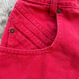 Vintage 27W Zena Red Jean Shorts, Womens High Waisted High Rise 90s ...