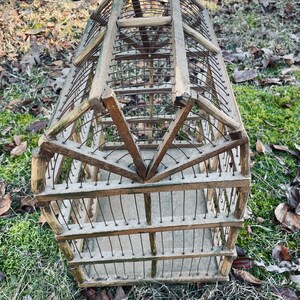Antique Primitive Birdcage Wood and Wire Bird House, 15 Inches Tall Old ...