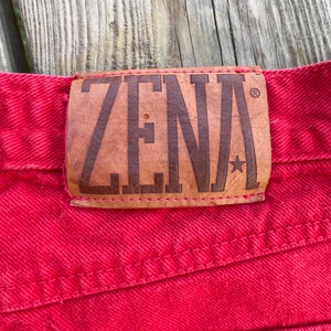 Vintage 27W Zena Red Jean Shorts, Womens High Waisted High Rise 90s ...