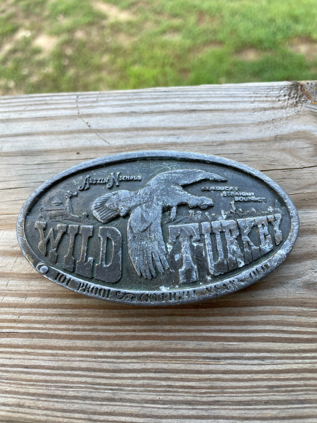 Vintage Wild Turkey Belt Buckle | Dated 1974 | Bergamot Brass Works ...