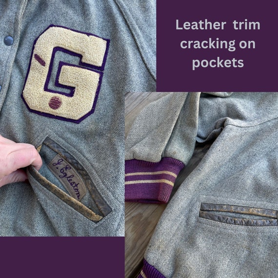 1950's Varsity Letterman Jacket Wool Mens Size 40 Wil… - Gem