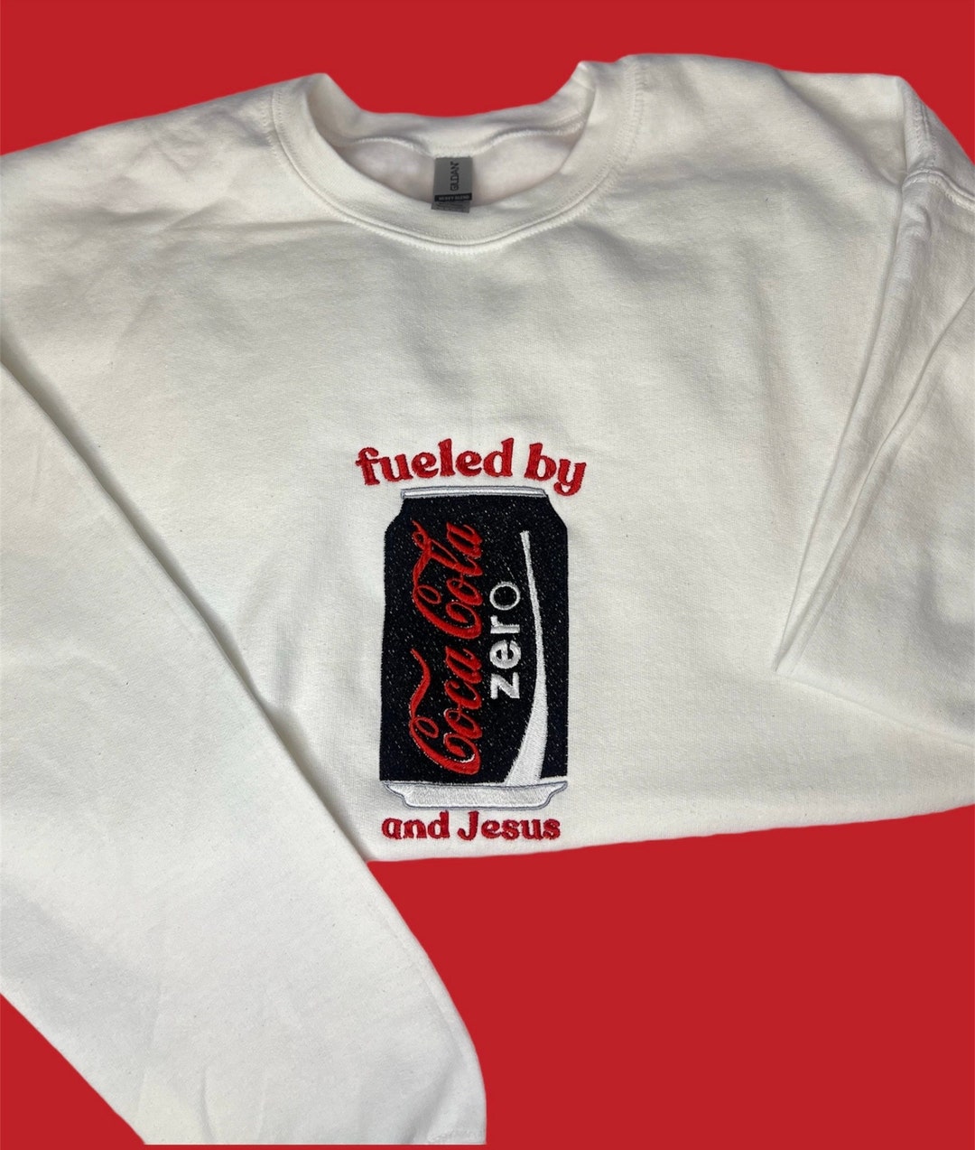 Coke Zero and Jesus Embroidered Sweatshirt, Coke Zero Lover Sweatshirt ...