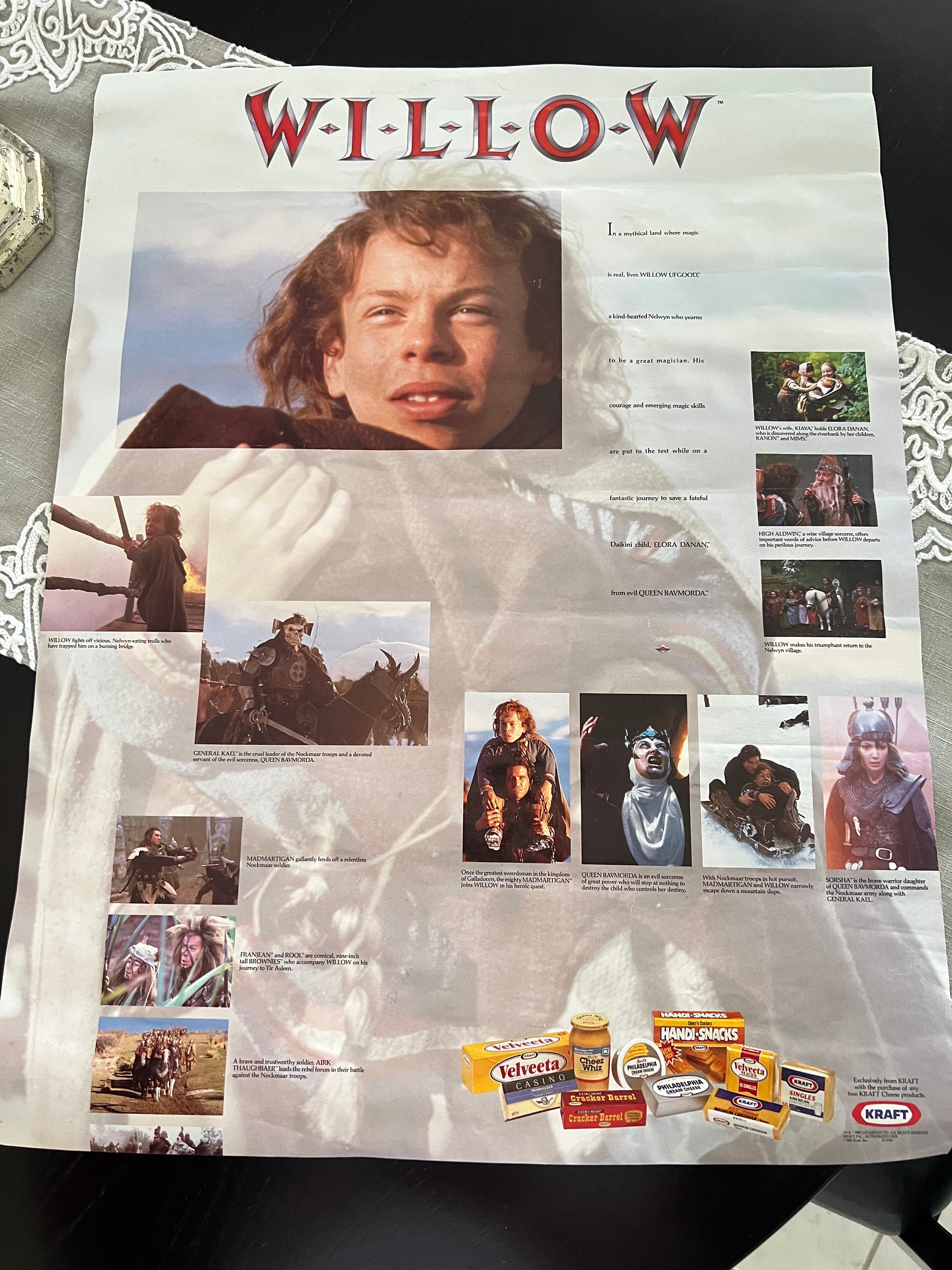 Willow Movie Poster Numbered Kraft Advertising Promo Val Kilmer - Etsy