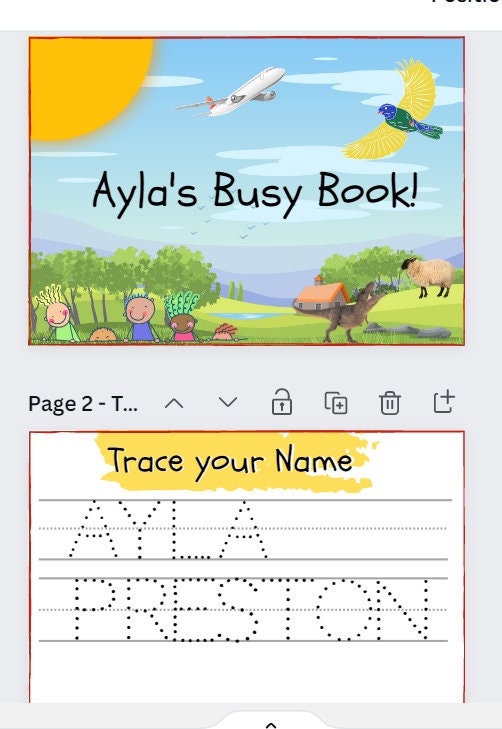 Toddler Preschool Editable CANVA Template Toddler Busy Book, Quiet Book ...