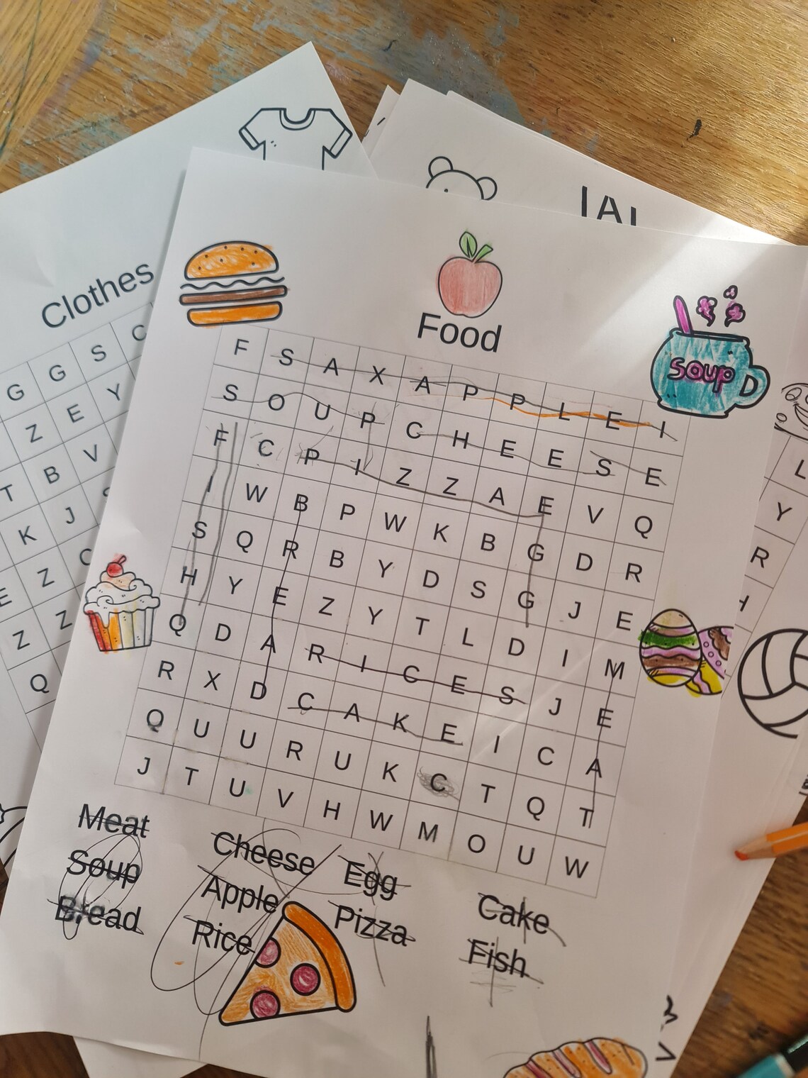 50 Wordsearch Colouring Pages for Kids - 51 to 100 - Etsy