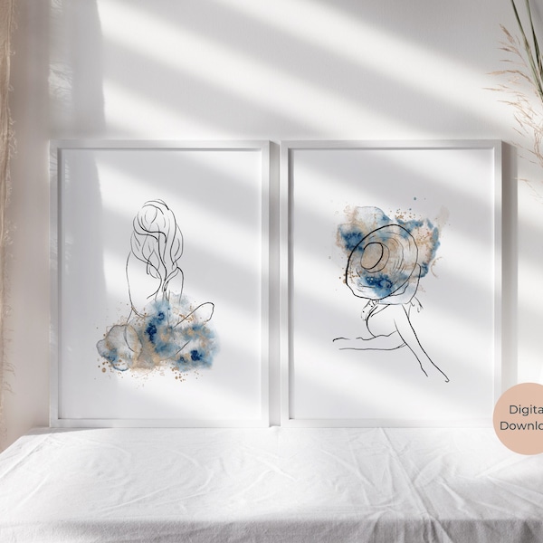 Gold Line Art - Etsy