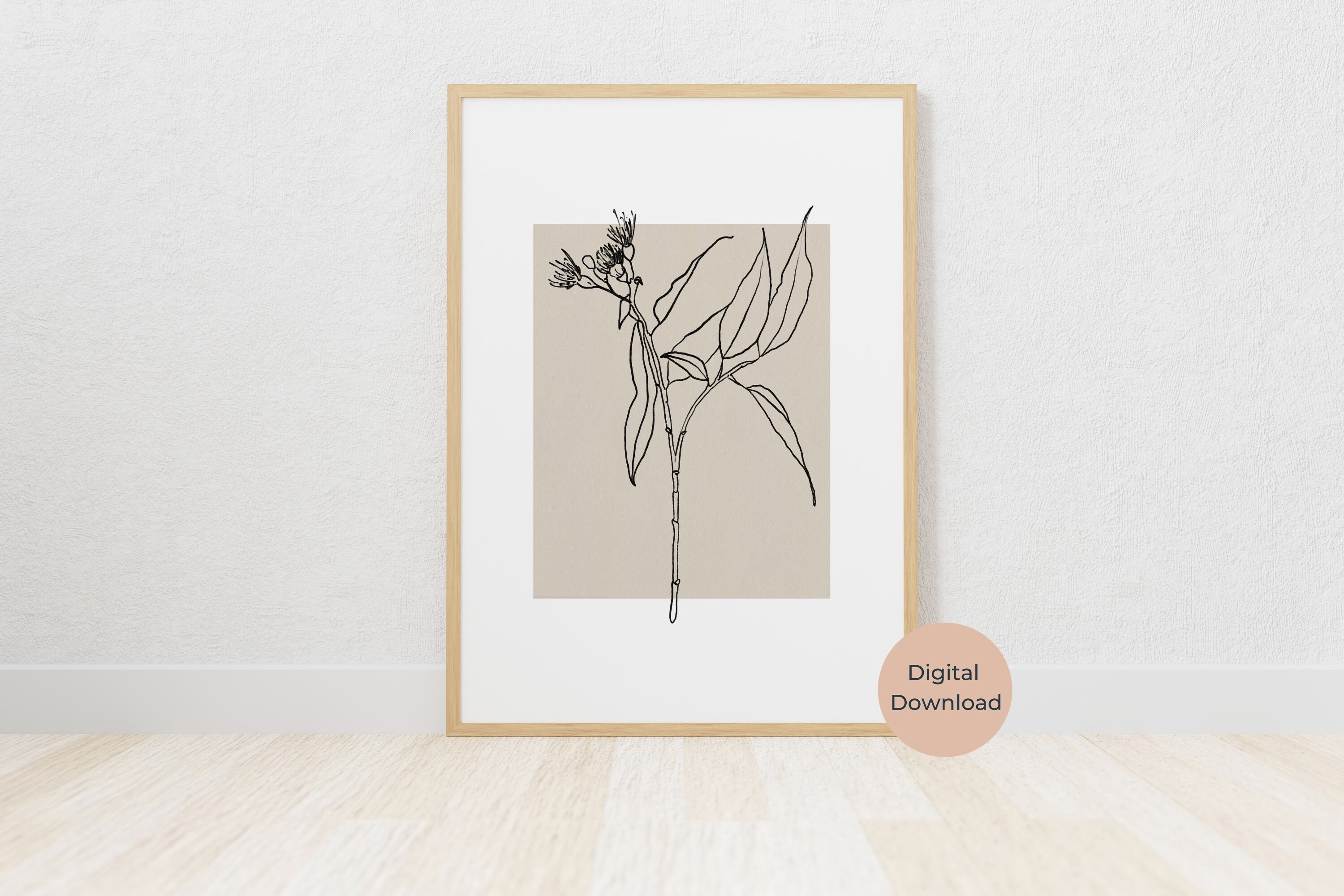 Botanical Line Drawing, Neutral and Beige Art Prints, Set of 3 ...