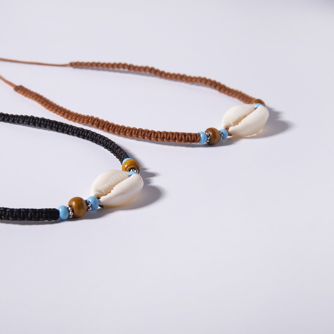 Bohemian Natural Sea Shell Cowrie Necklace for Women Choker Rope Chain ...