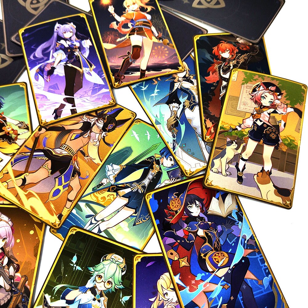 Genshin Impact CHARACTER DECK 30 CARDS / Decks lindas cartas de tarot estéticas / Yea Miko ...