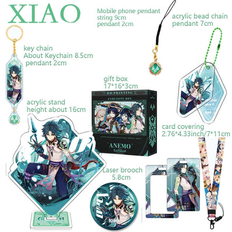 Genshin Impact Mystery Box premium Edition Character Pins Keychains ...