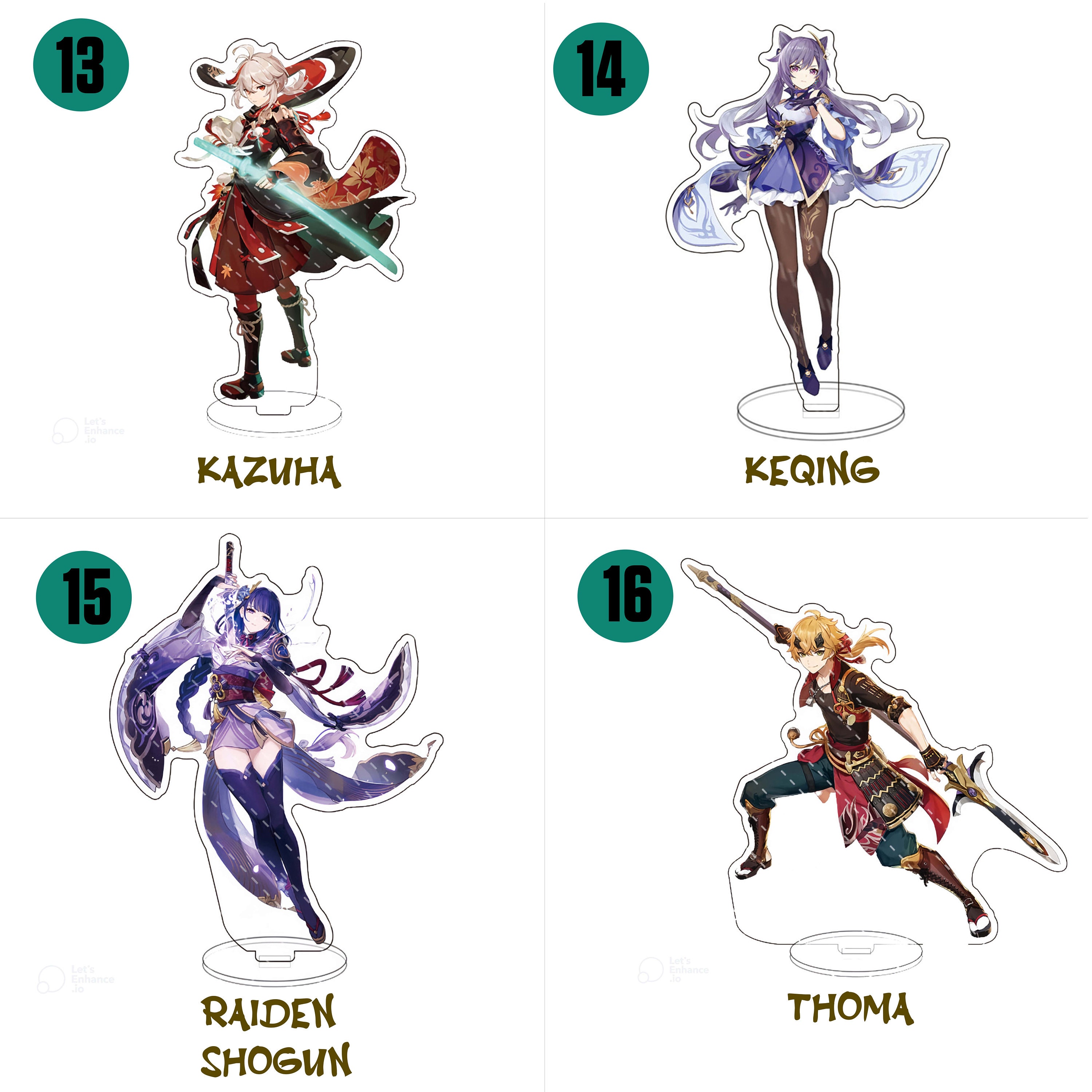 GENSHIN IMPACT STANDEE, Acrylic Figure Unofficial Gacha Art Standee ...