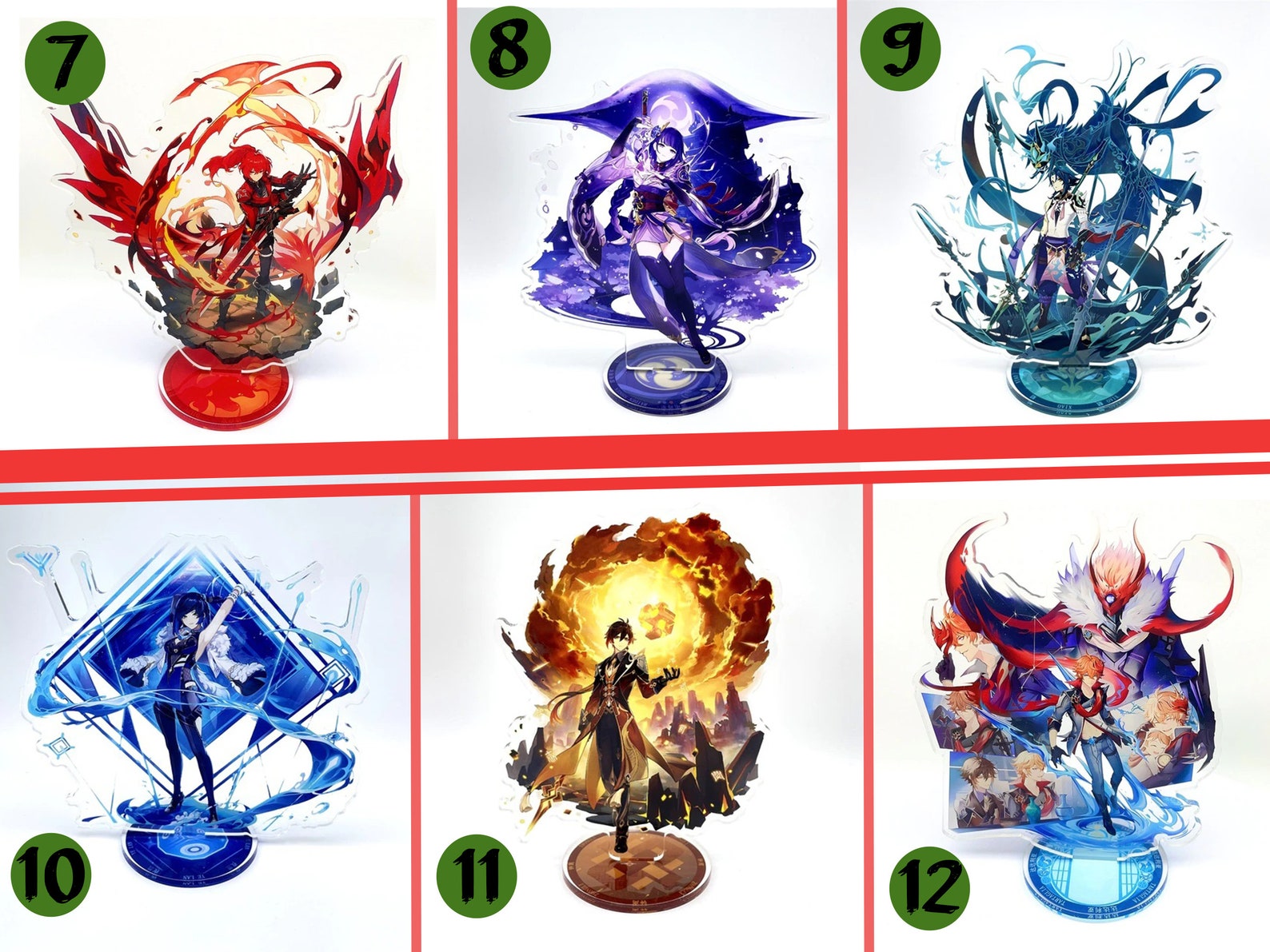 GENSHIN IMPACT STANDEE, Acrylic Figure All Characters Unofficial Gacha ...