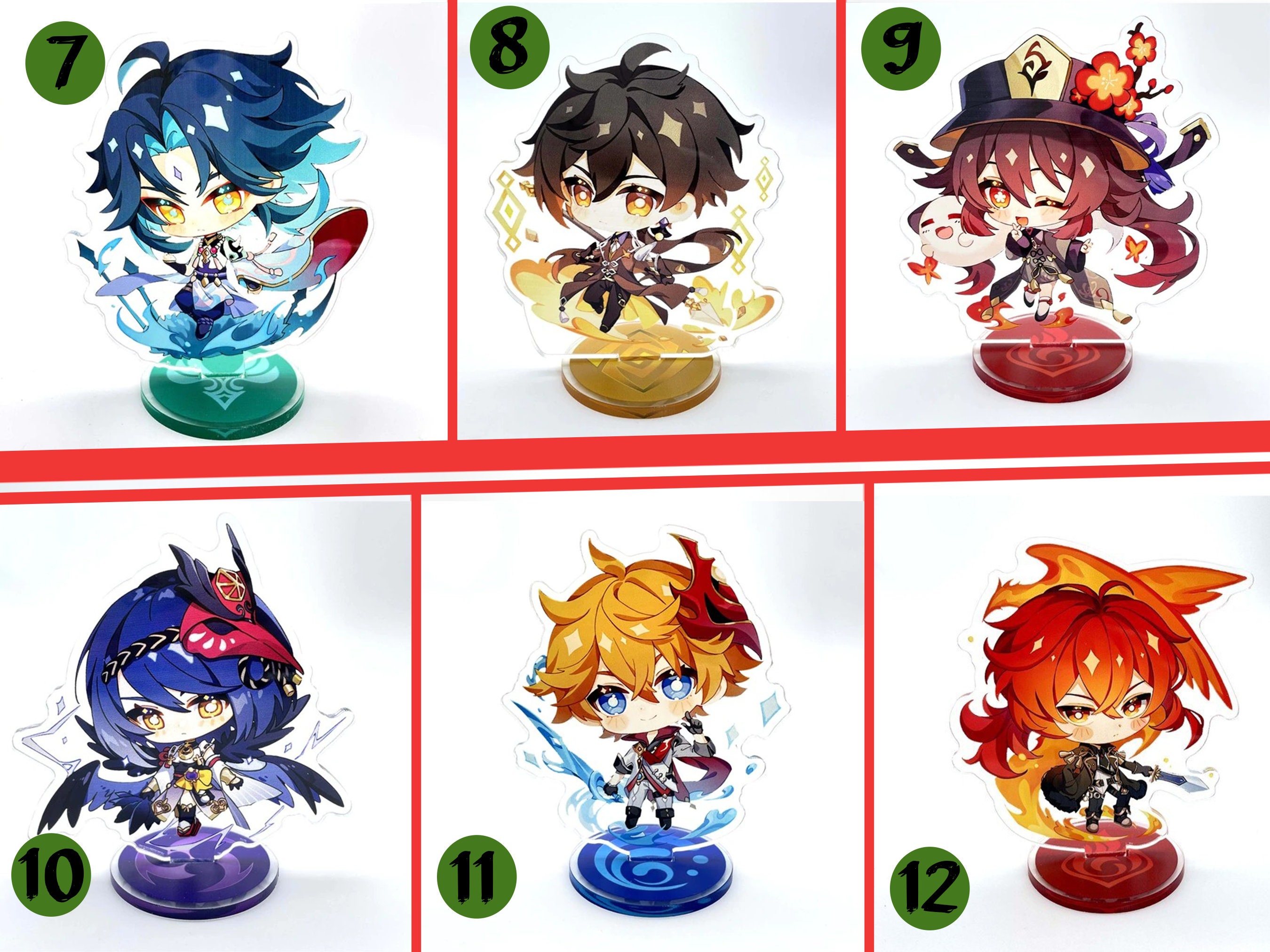 GENSHIN IMPACT STANDEE, Acrylic Figure All Characters Unofficial Gacha ...