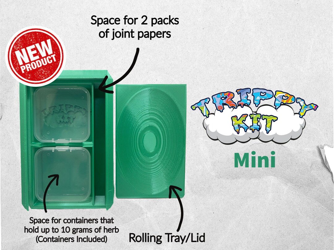TRIPPY KIT Mini Weed Kit Stash Box Rolling Kit Cannabis Accessories ...