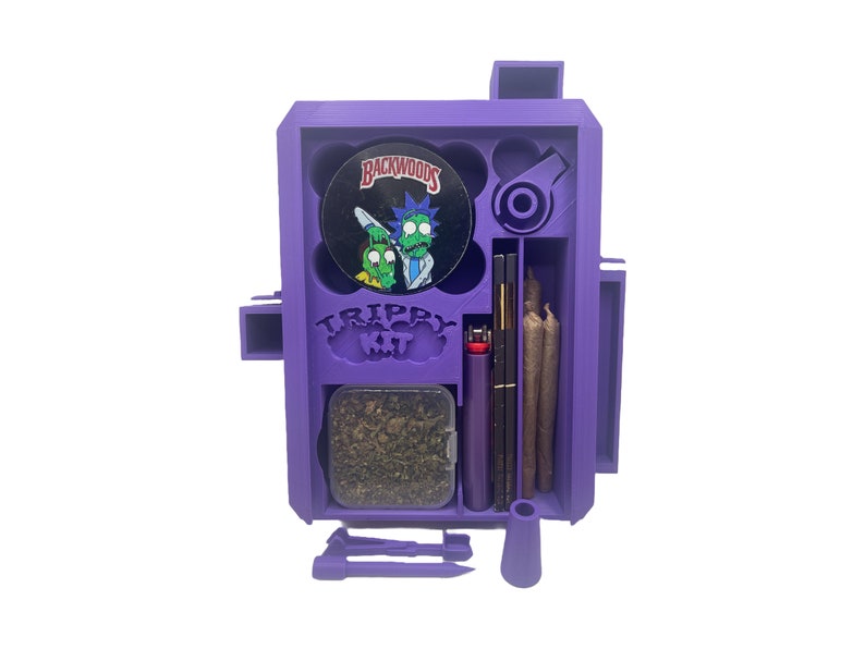 TRIPPY KIT Sidekick Weed Kit Stash Box Rolling Kit Ash Tray Cannabis ...