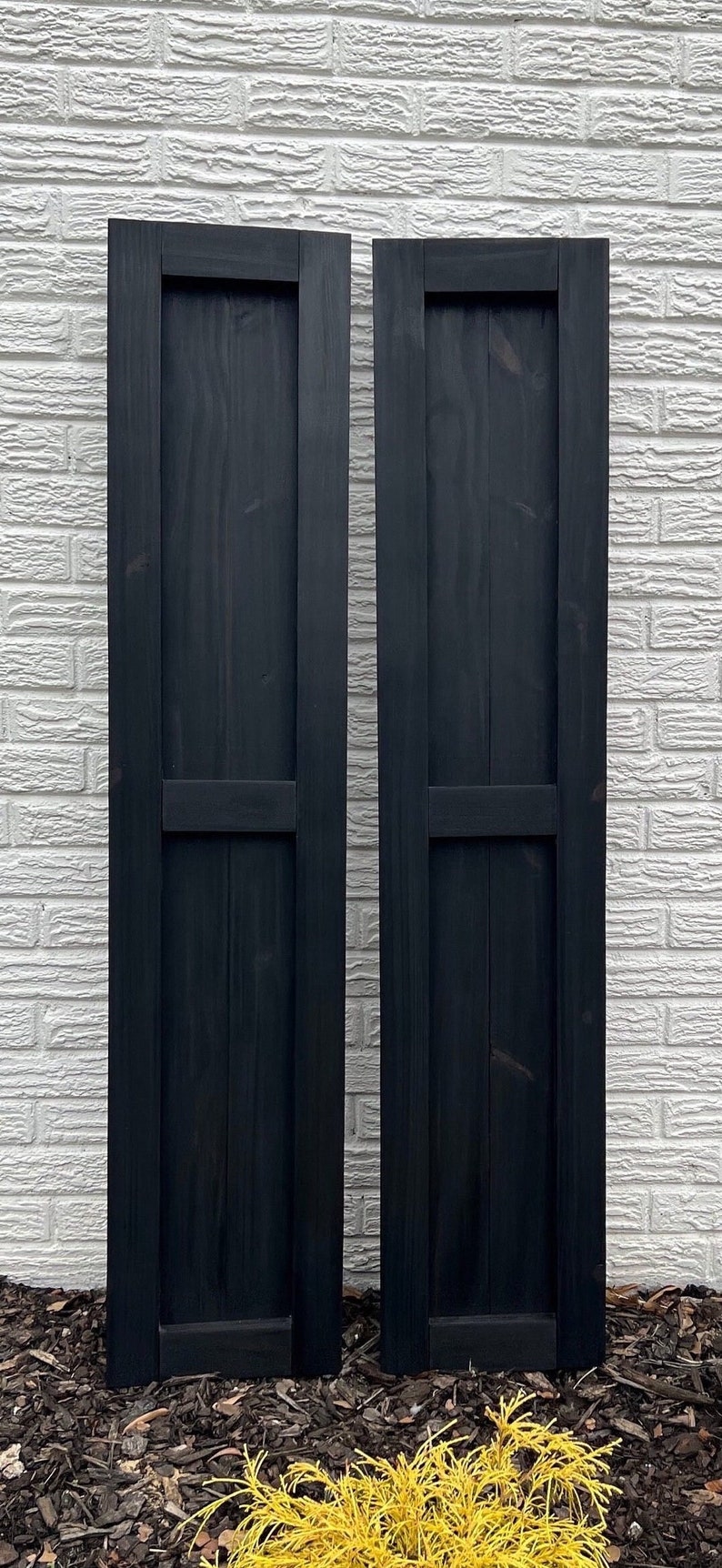 Wood Shutters: Exterior or Interior, Solid Wood, Set of Two - Etsy