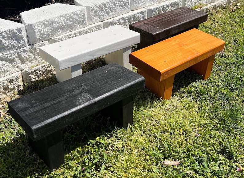 Wood Step Stool, Single Step Stepping Stool, Foot Stool, PACKAGE IS ...