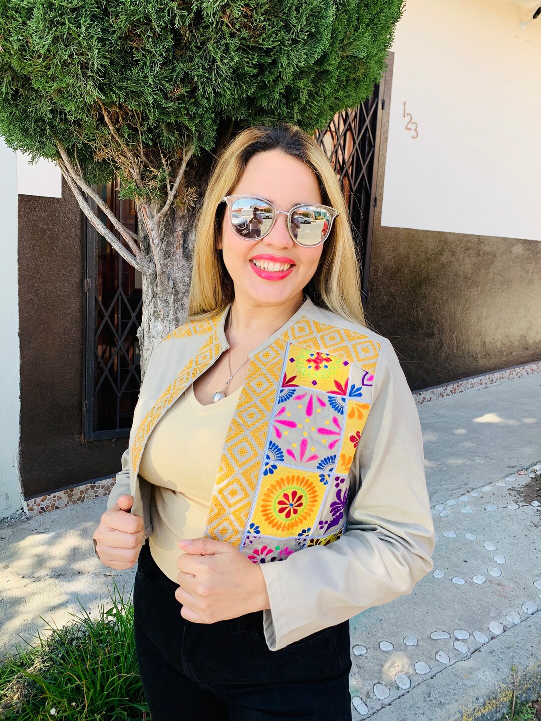 Handmade Mexican Blazer, Bohemian Jacket, Hippie Blazer, Frida Kalho ...