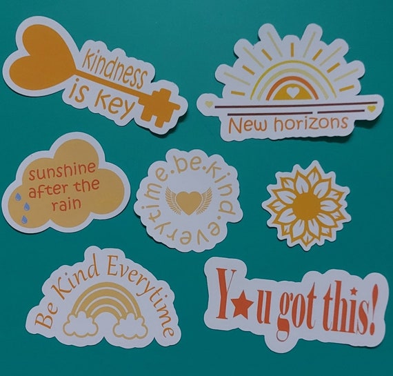 Positivity Stickers Inspirational Quotes Motivational - Etsy
