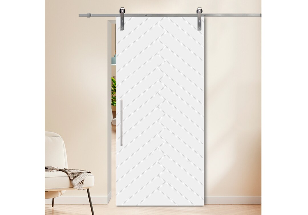 Zig Zag Design Shaker Wood Sliding Barn Door With Hardware - Etsy