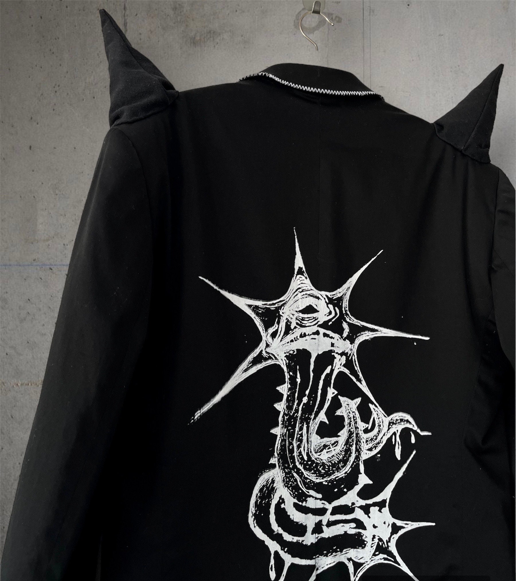 Punky Blazer With Spikes and Creepy Art Print - Etsy