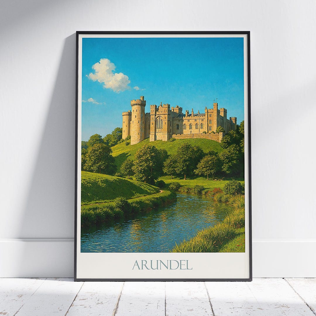 Arundel Travel Print, Arundel Castle ~ West Sussex Poster Travel Wall ...