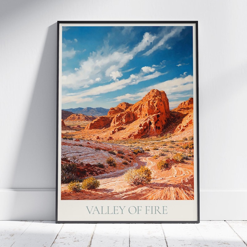 Desert Fire Poster - Etsy UK