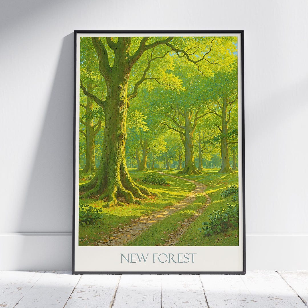 New Forest Travel Poster: Hampshire National Park Art Print - Etsy