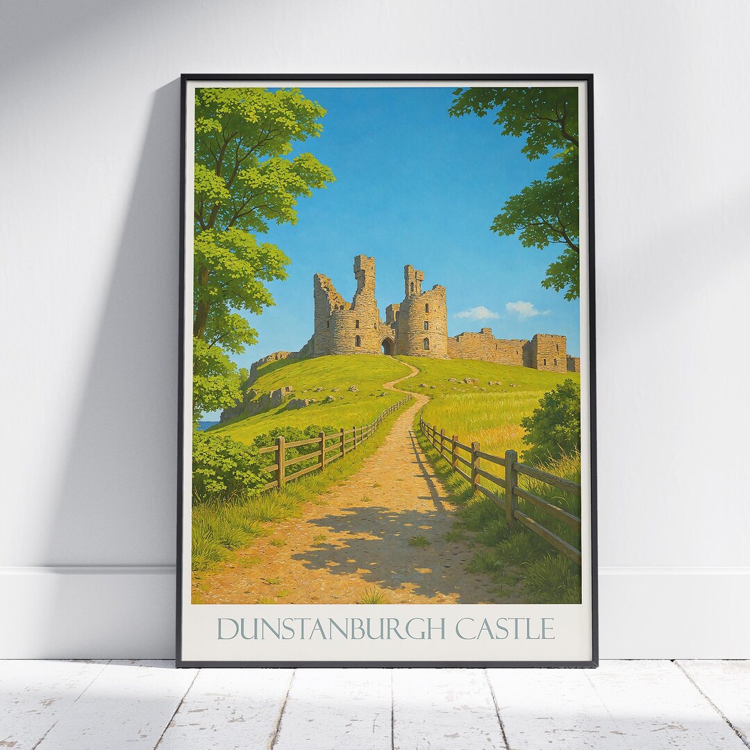 Dunstanburgh Castle Art Print: Northumberland England Historic Ruins - Etsy
