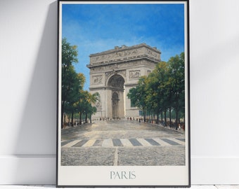 Paris Wall Art, Arc De Triomphe Print, Paris Architecture, Paris Art ...