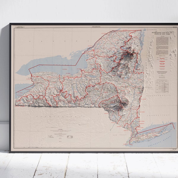 New York State Print - Etsy