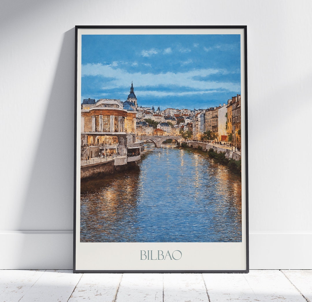 Bilbao Travel Print Basque Spain Travel Poster Wall Art Home - Etsy