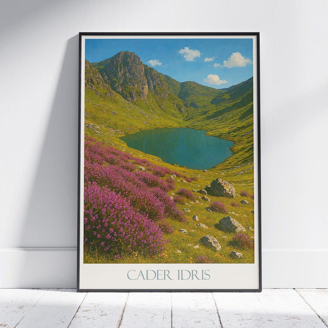 Cader Idris Travel Poster: Wales Mountain Landscape Art Print - Etsy UK
