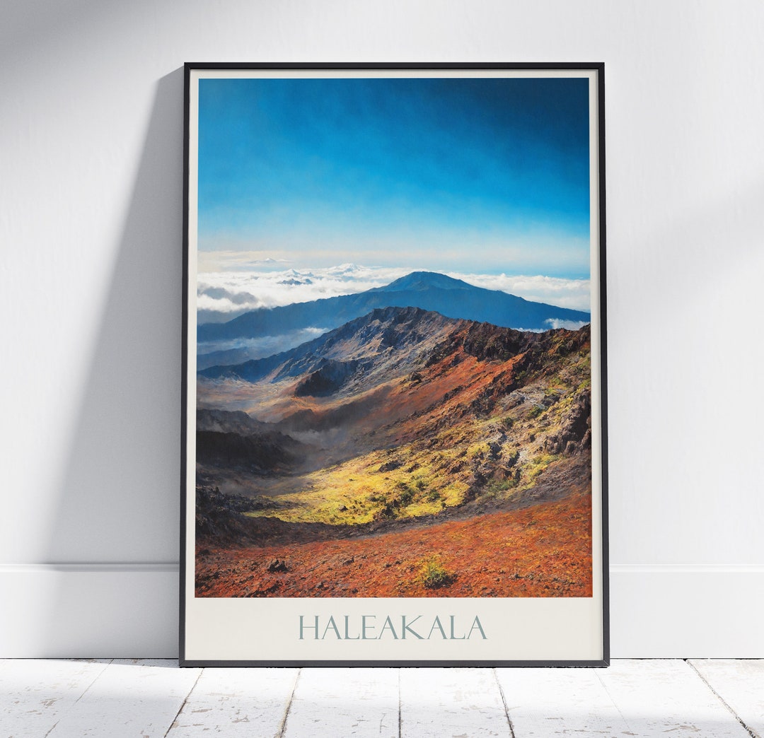 Haleakala National Park Travel Print, Maui, Hawaii Travel Poster Wall Art Home Decor Gift ...