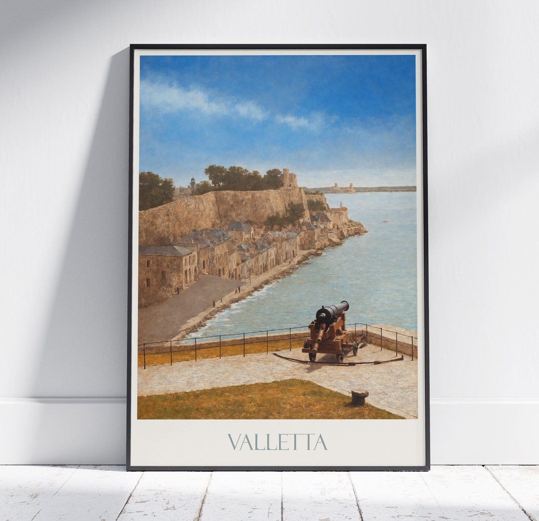 Valletta Travel Print Travel Malta Poster Wall Art Home Decor Gift ...