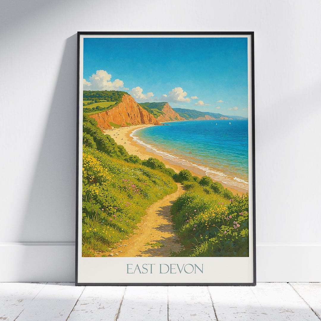 Jurassic Coast Art Print: East Devon, UK Coastal Landscape - Etsy