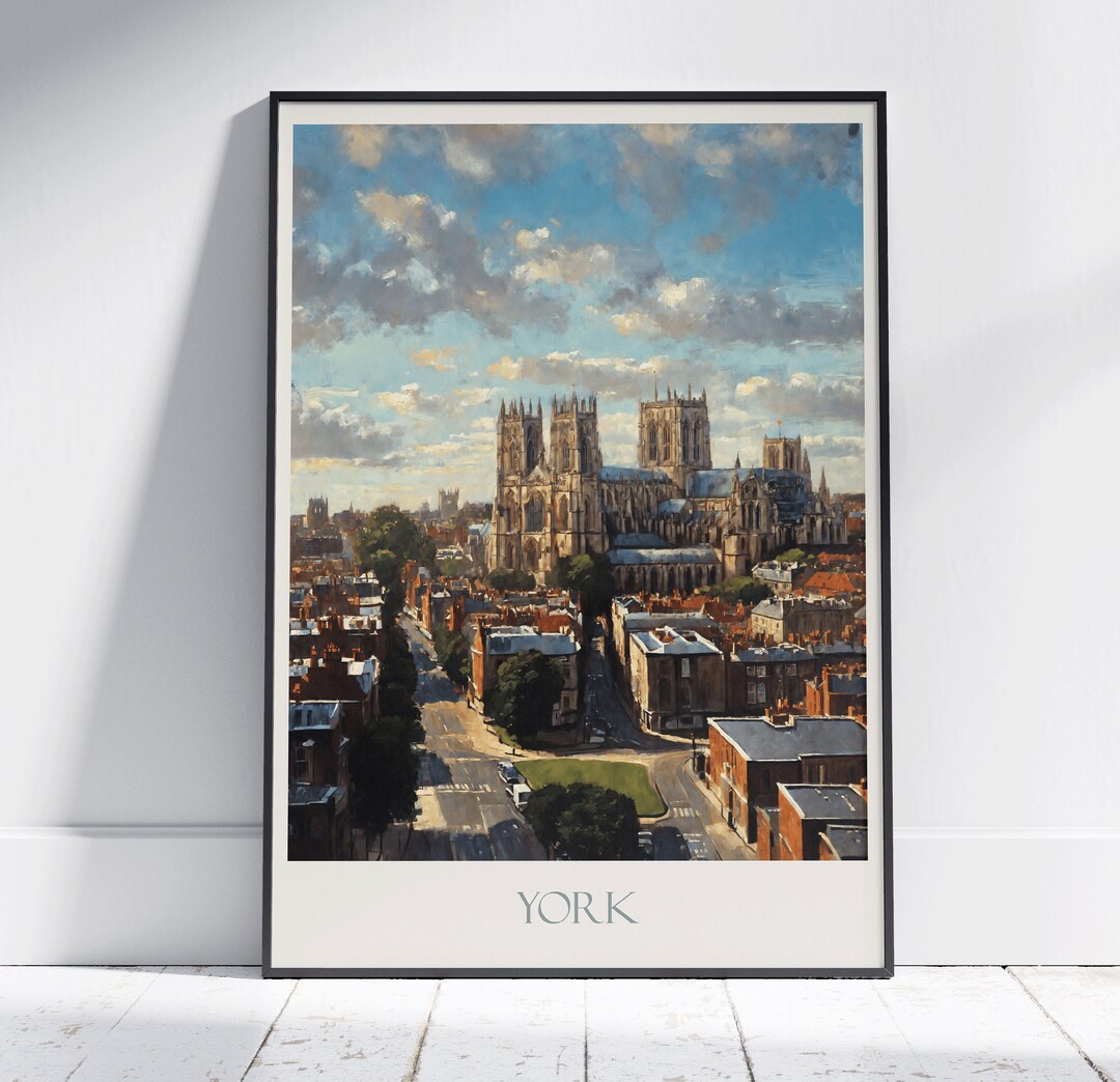 York Travel Print, York Minster Poster Classic Travel Wall Art Home ...