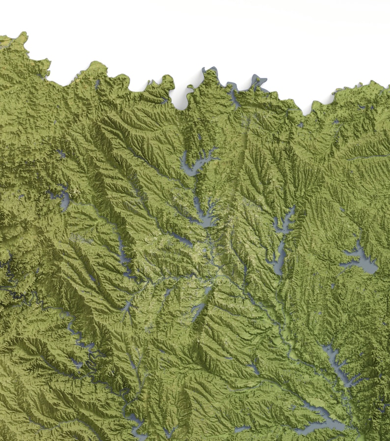 Texas Map 2D Aerial Topographic Relief Print Shaded Relief - Etsy