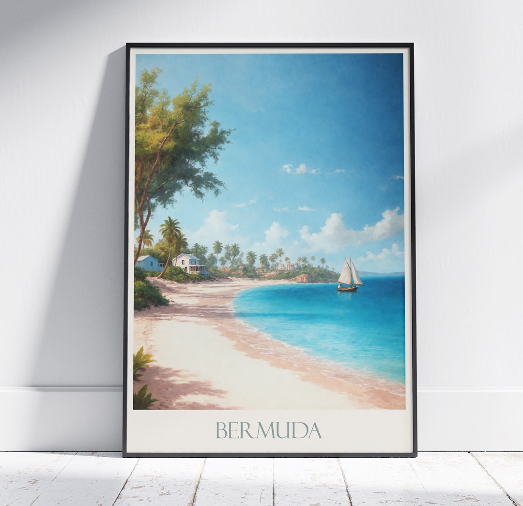 Bermuda Travel Print Travel Poster Wall Art Home Decor Gift Painting ...