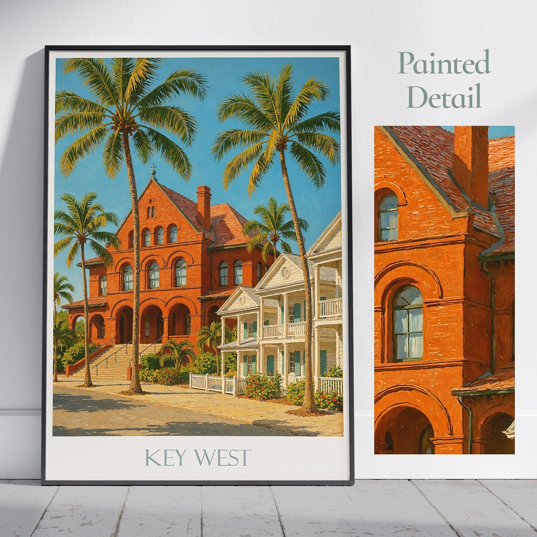 Key West Travel Poster ~ Florida Keys Wall Art Print | Tropical Home ...